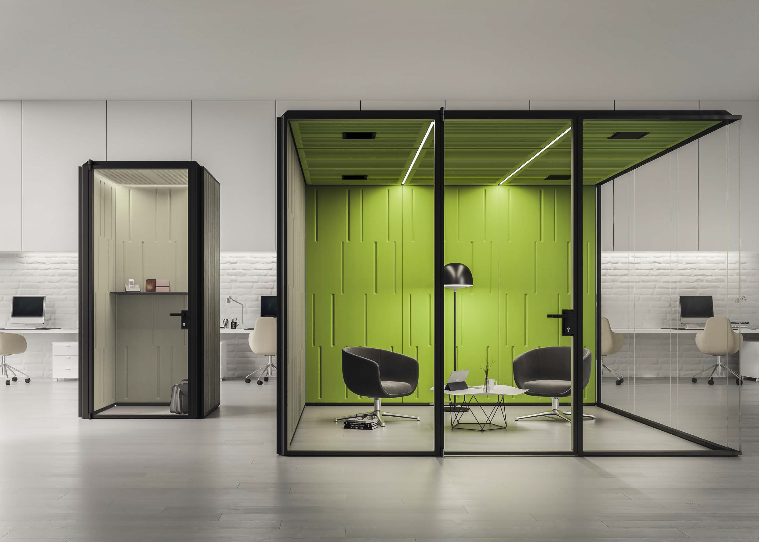Optimizing open space with acoustic pods - Vetroin EN